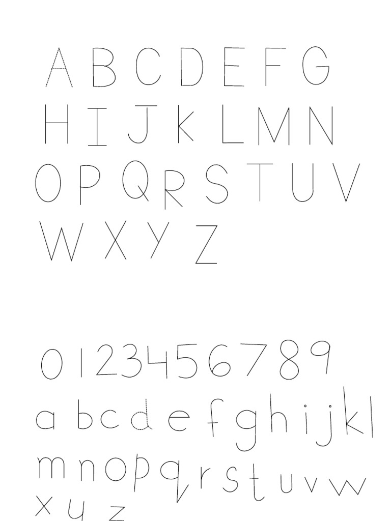 English and Number Dot Font | PDF