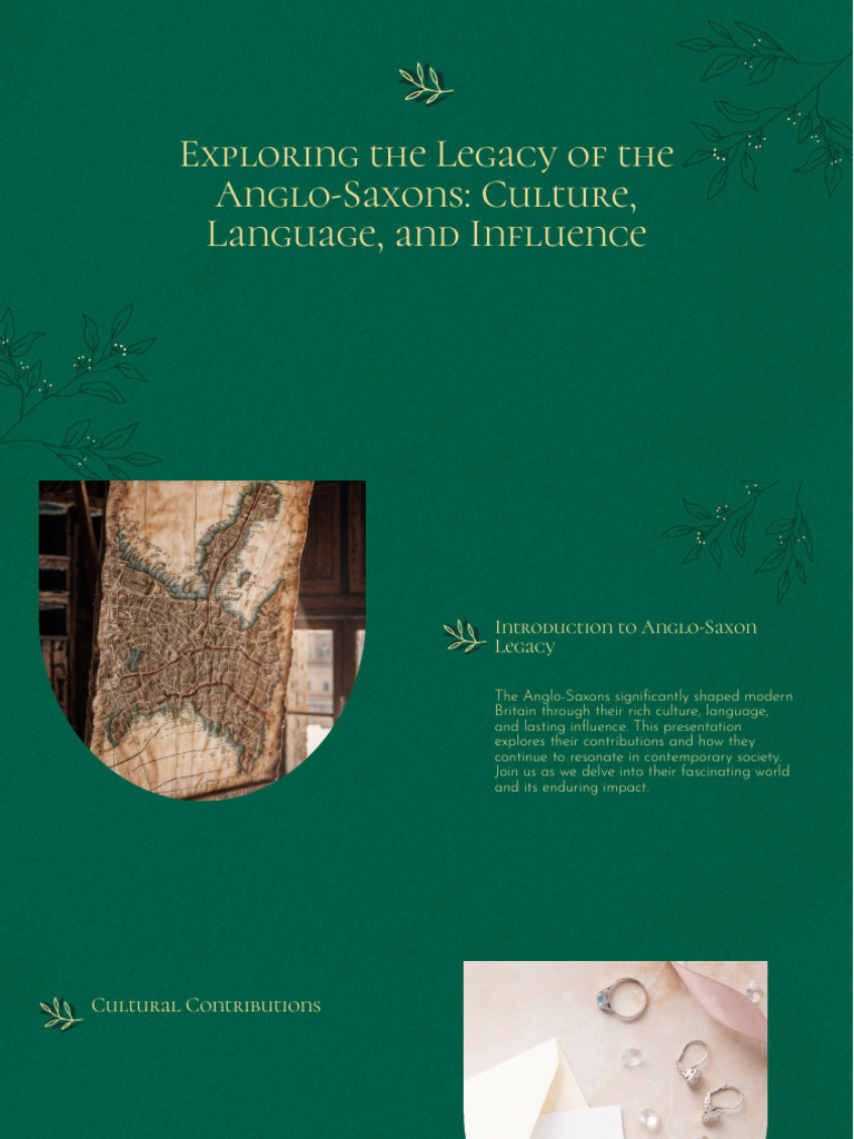 Slidesgo Exploring The Legacy of The Anglo Saxons Culture Language and ...