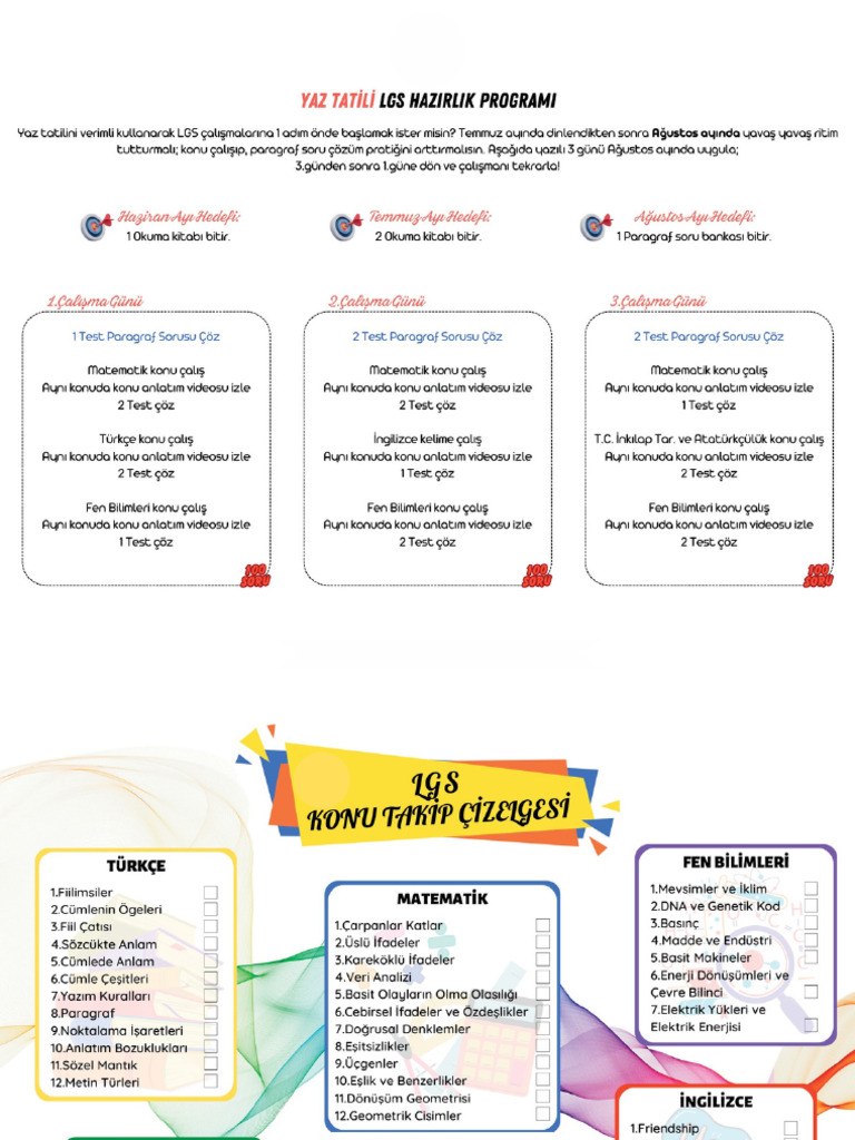 Sınıf Yaz Tatili | PDF