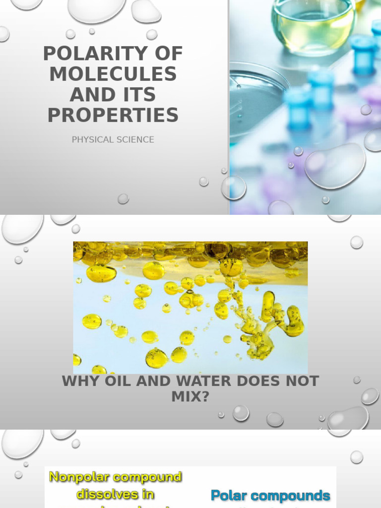 Polarity of Molecules and Its Properties | PDF | Science & Mathematics