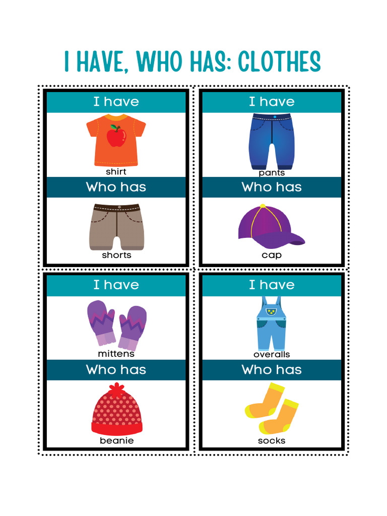 I Have Who Has GAME CARDS for ESL Learners - Fast Food | PDF