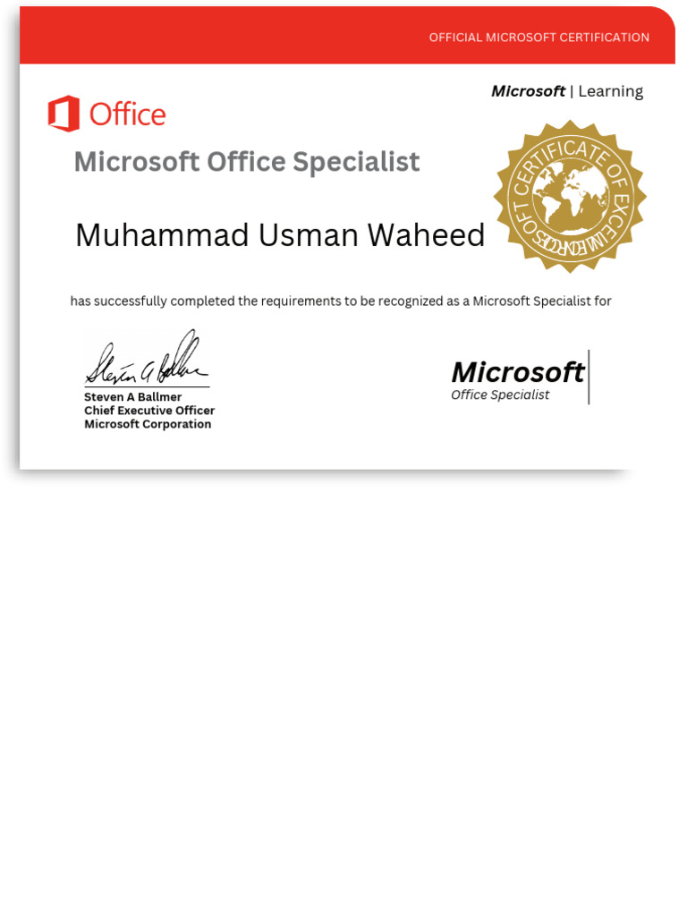 Official Microsoft Certification | PDF
