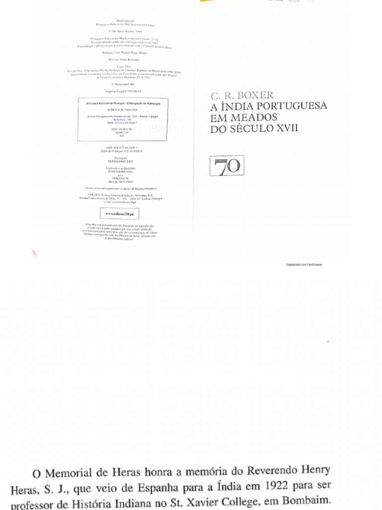 Charles R. Boxer - A Índia Portuguesa em Meados Do Século XVII | PDF