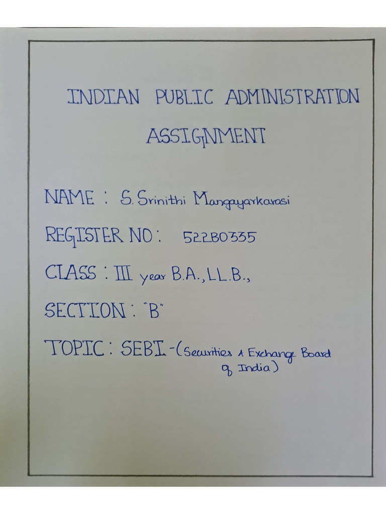IPA Assignment - SN | PDF