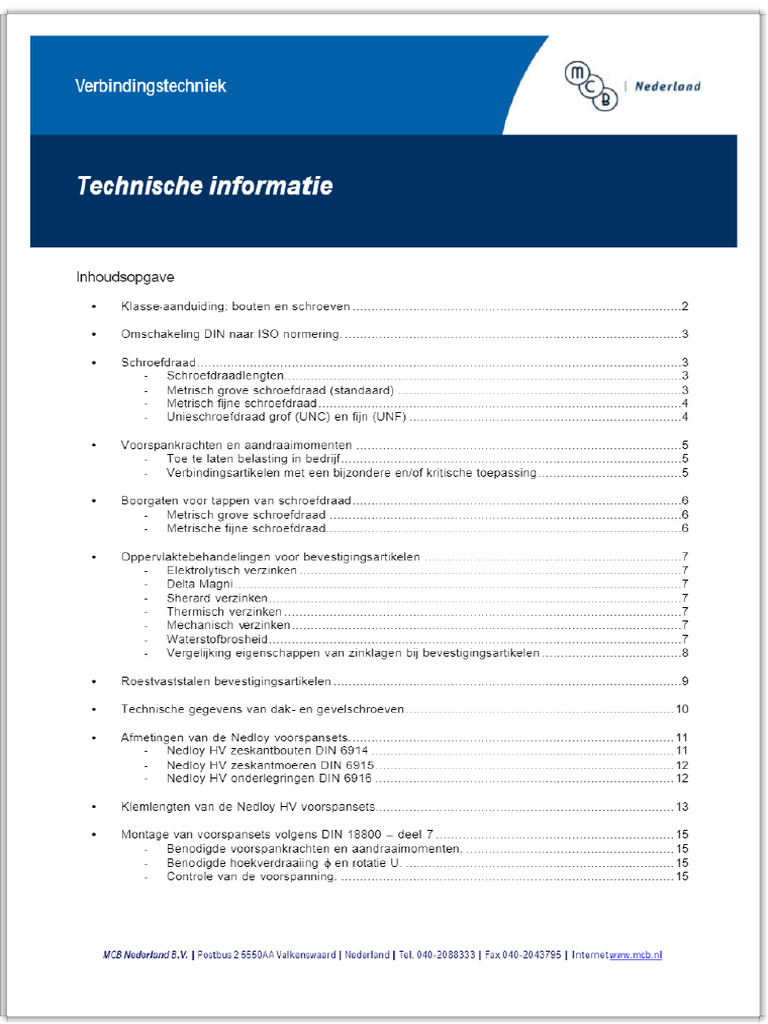 Technische Informatie | PDF