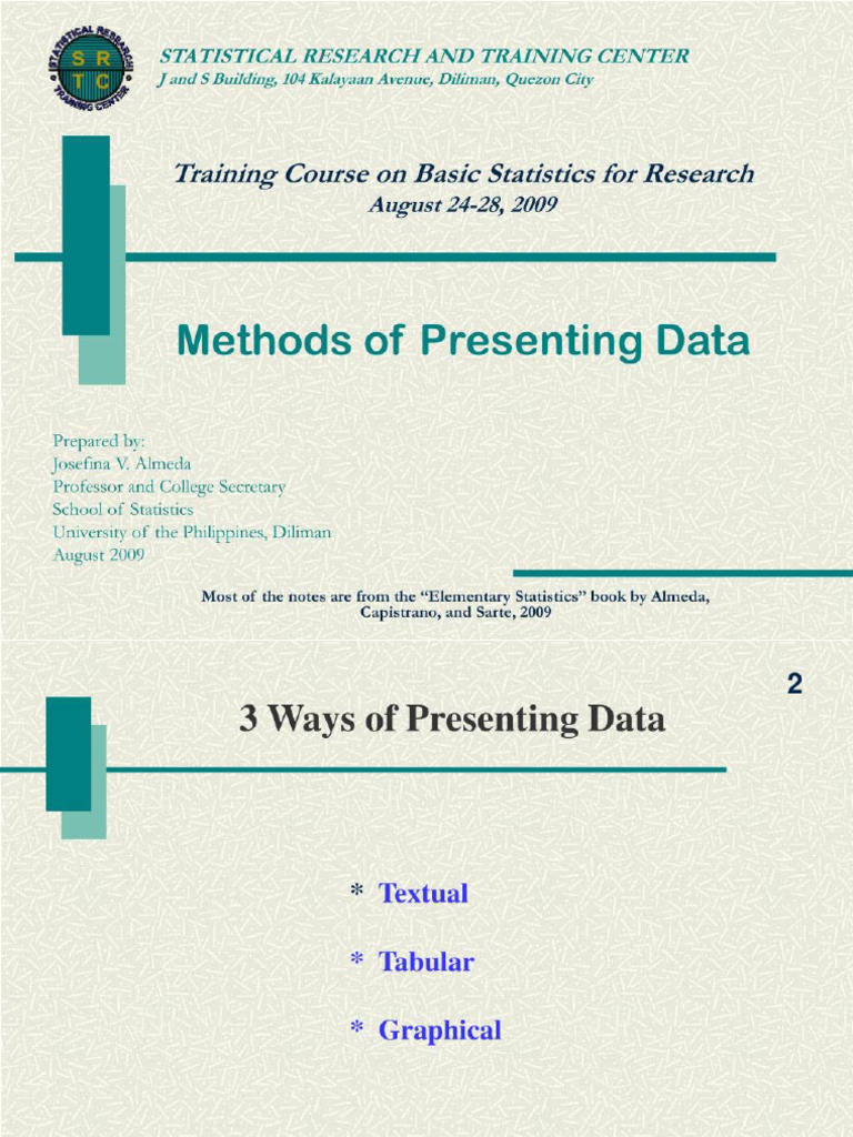 Methods of Presenting Data | PDF