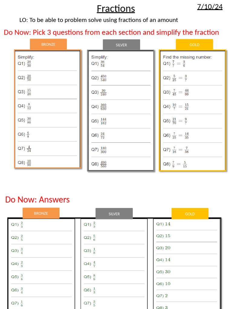 Fractions of Amount | PDF | Triangle | Length