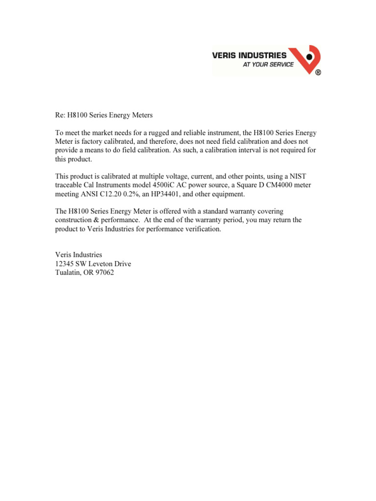 Energy Meter Calibration Letter | PDF | Home & Garden