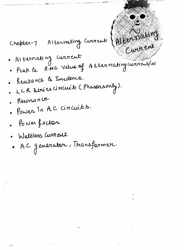 Alternating Current Pdf
