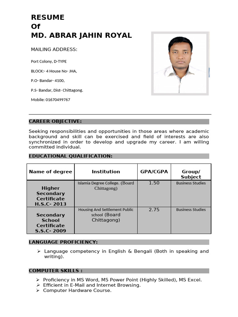 cv pic | PDF