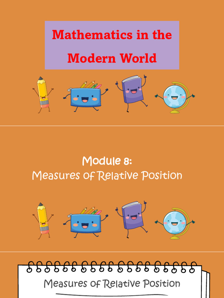 MMW - Chapter 8 - Measures of Relative Position (quartile, percentile ...