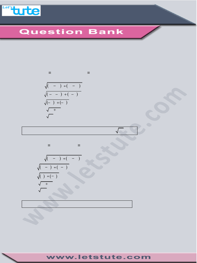 Coordinate Geometry Problems and Solutions | PDF | Area | Cartesian ...