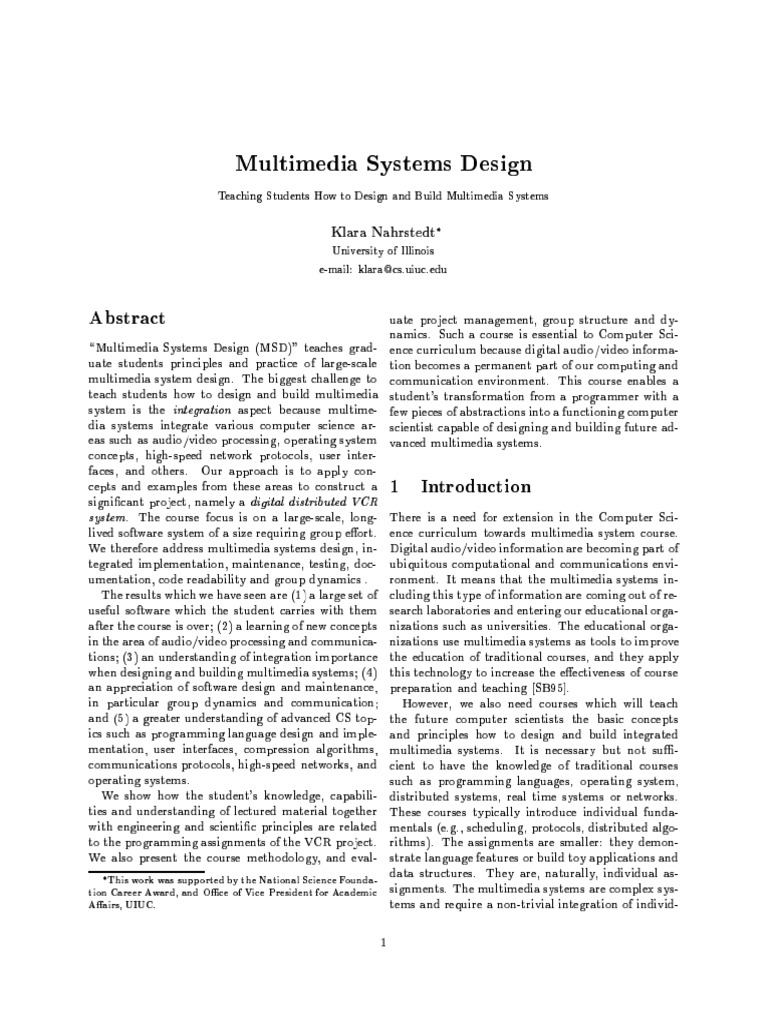 Multimedia Systems Design | PDF | Multimedia | Computer Programming Multimedia Systems Design | PDF | Multimedia | Computer Programming