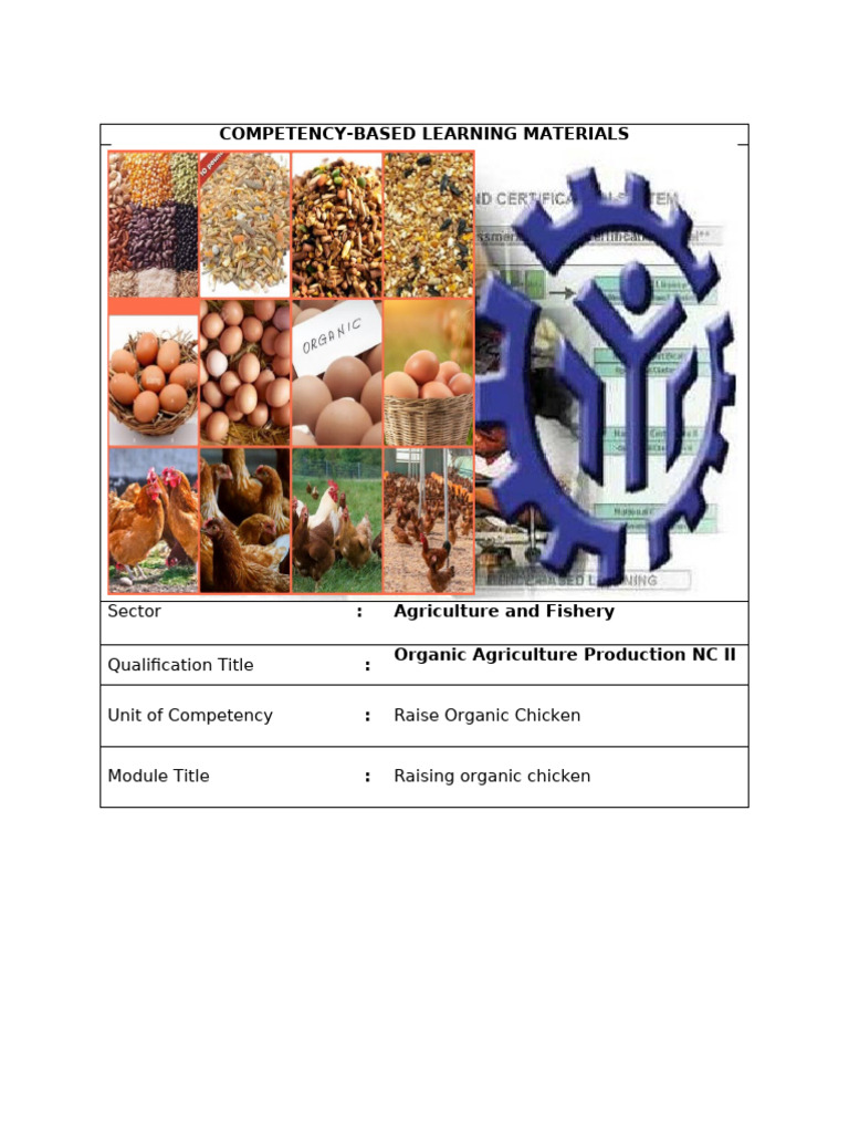 Competency Based Learning Materials -OAP-UC-1 | PDF | Chicken