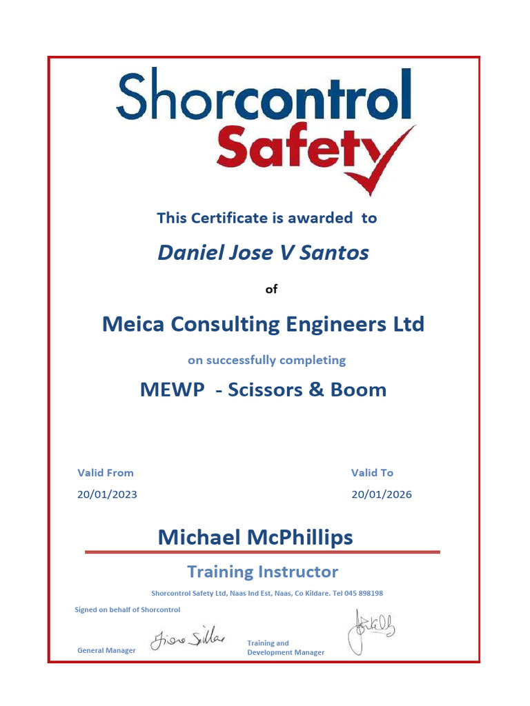 MEWP Training | PDF | Business