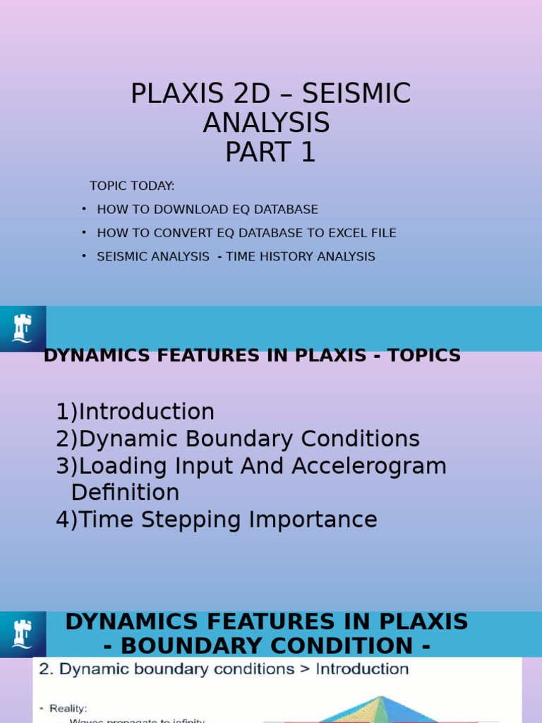 Part 1 - Seismic Analysis Using Plaxis 2D | PDF