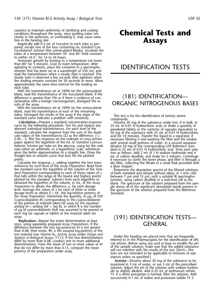 0130-0133 (191) Identification Tests-General | PDF | Salt (Chemistry ...