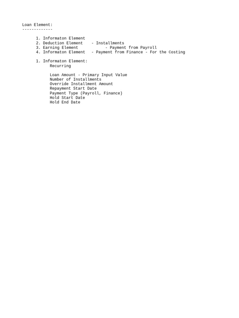 Loan Payment Structure and Elements | PDF