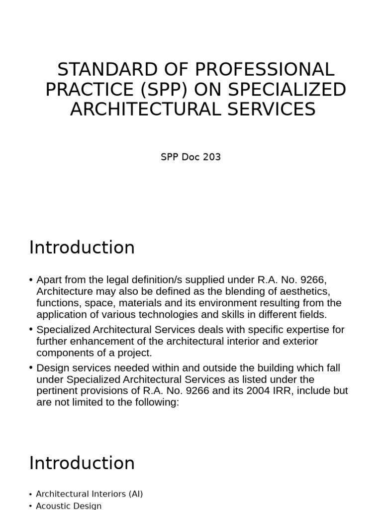 Standard of Professional Practice 203 | PDF | Architect | Alternative ...