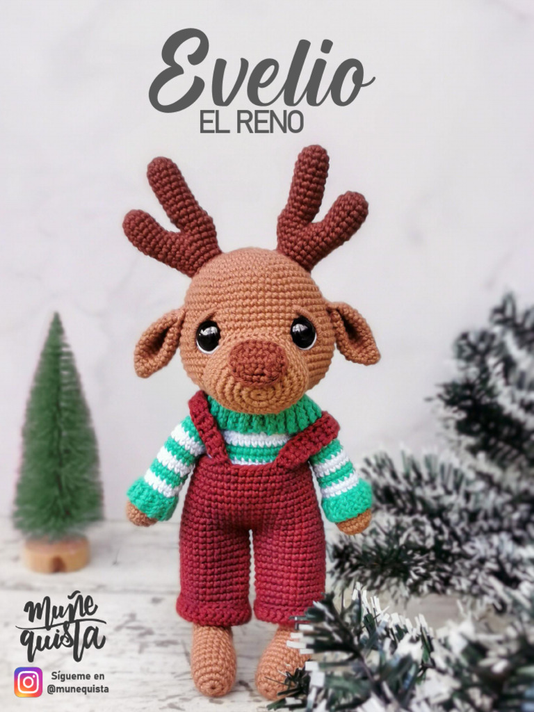 Patrón Amigurumi: Reno Navideño | PDF | Hogar, jardinería y bricolaje