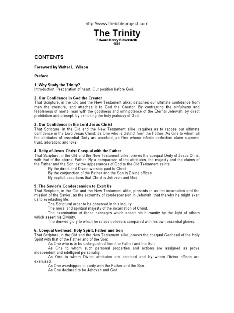 The Trinity - e | PDF | God The Father | Trinity