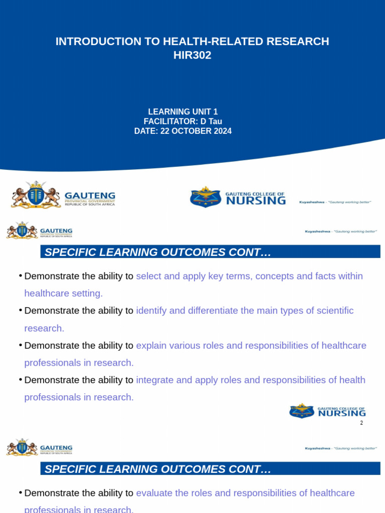 Gcon 2024 Hir 302 Learning Unit 1 | PDF | Theory | Knowledge