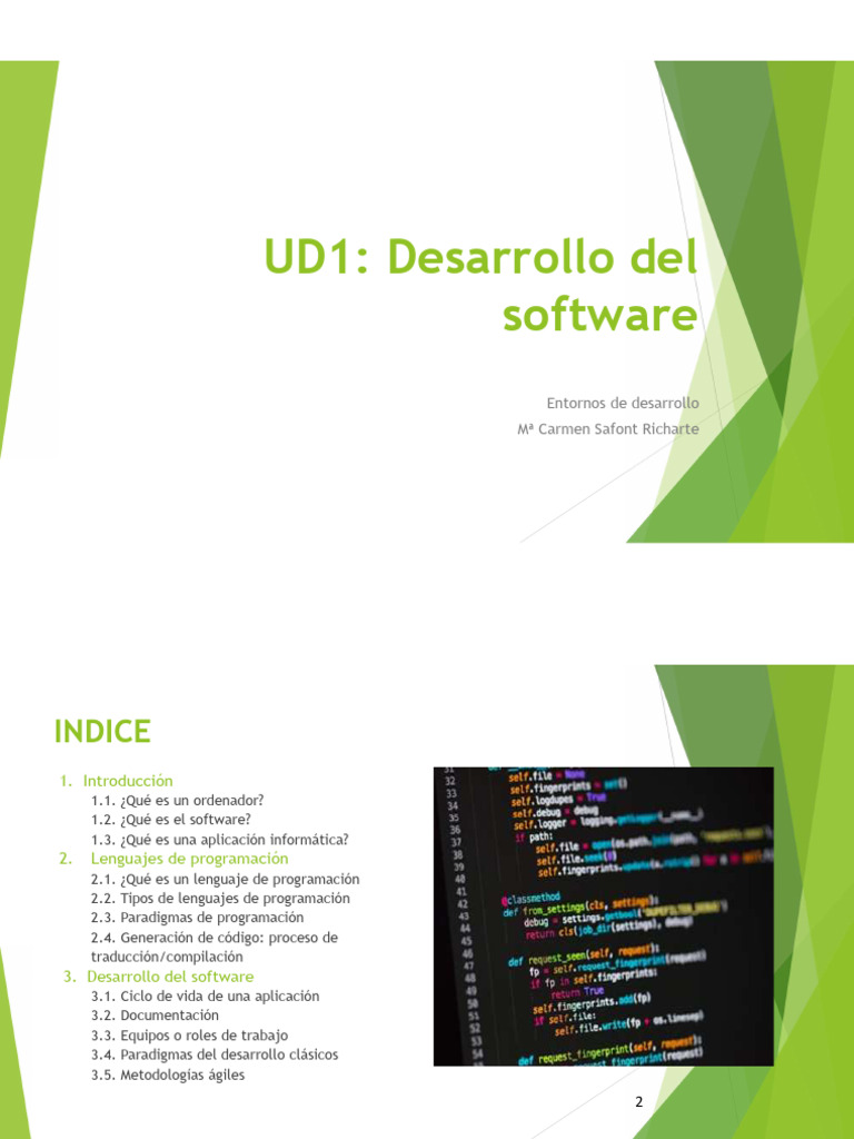 UD1 - Desarrollo Del Software (II) | PDF | Lenguaje de programación | Compilador