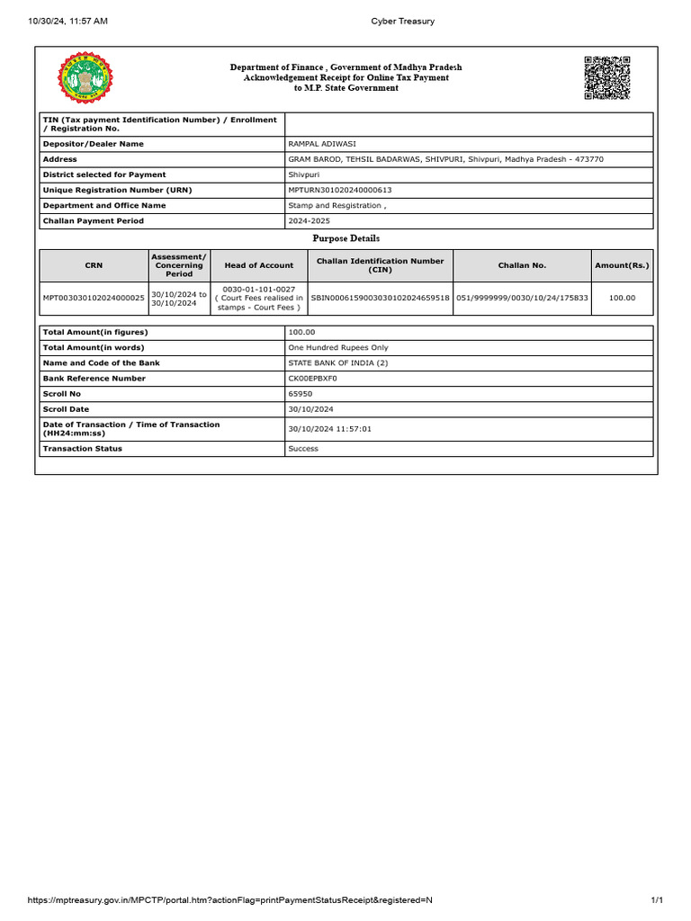 Department of Finance, Government of Madhya Pradesh Acknowledgement ...