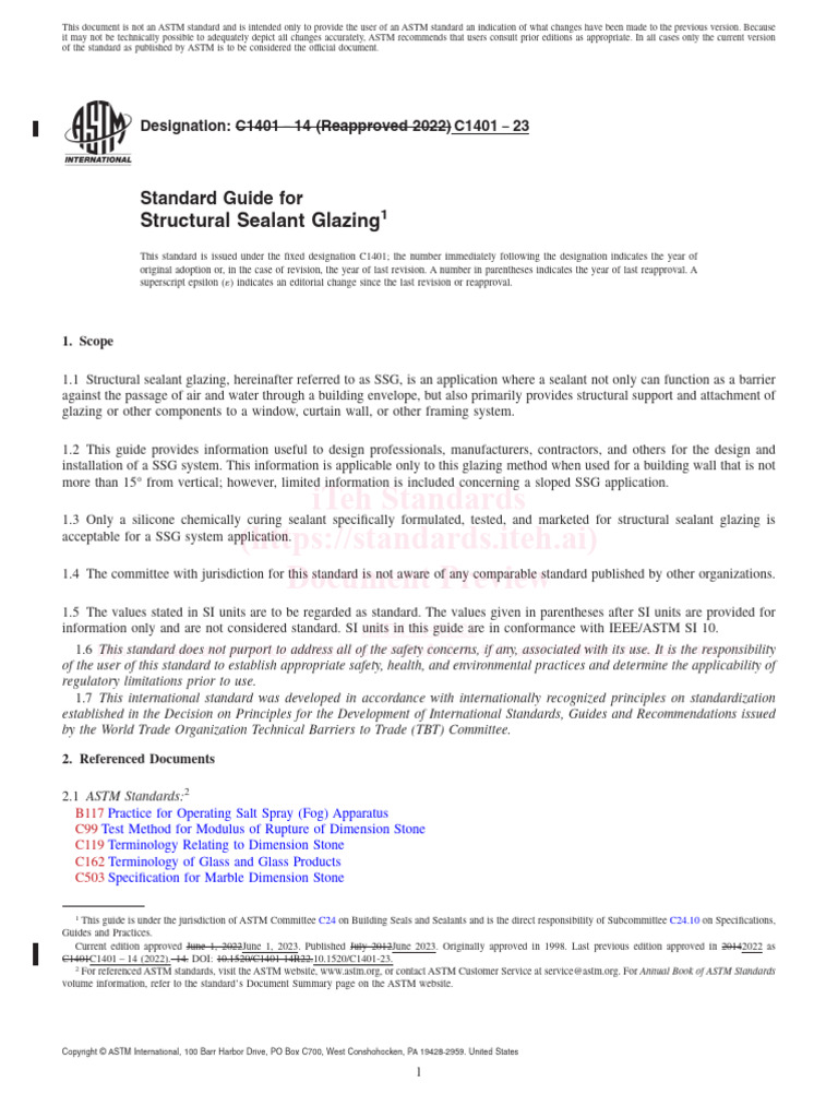 ASTM-C1401-23 | PDF | Concrete | Window