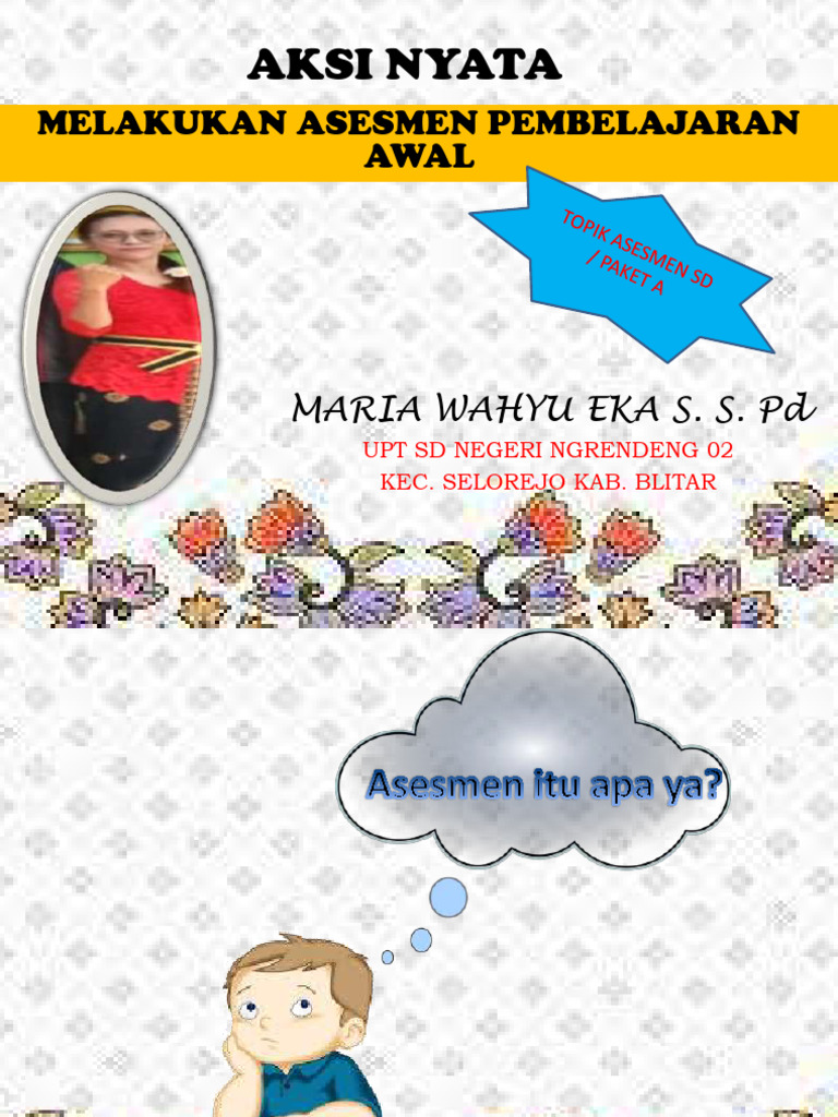 Aksi Nyata - Maria Wahyu Eka - Asesmen Awal SD | PDF