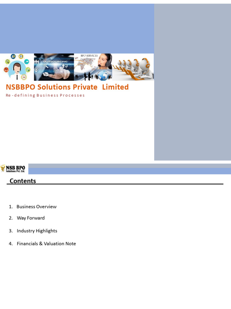 NSB IPO Discussion Note | PDF | Outsourcing | Business Process Outsourcing
