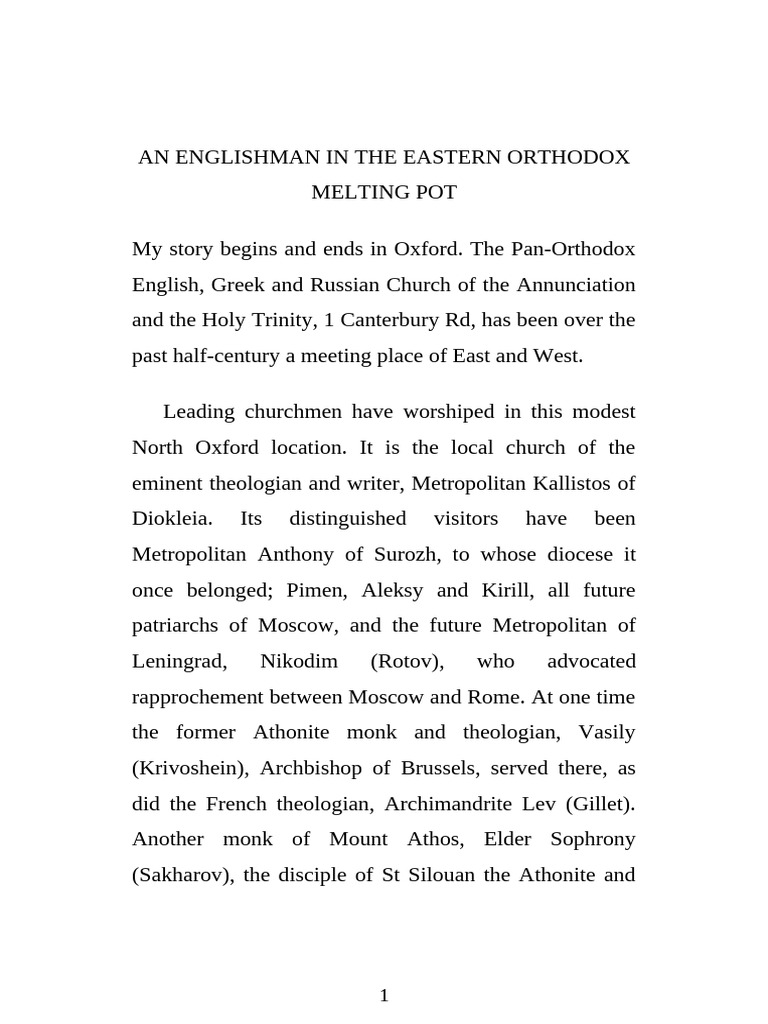 David Balfour - An English Man in The Eastern Orthodox Melting Pot ...