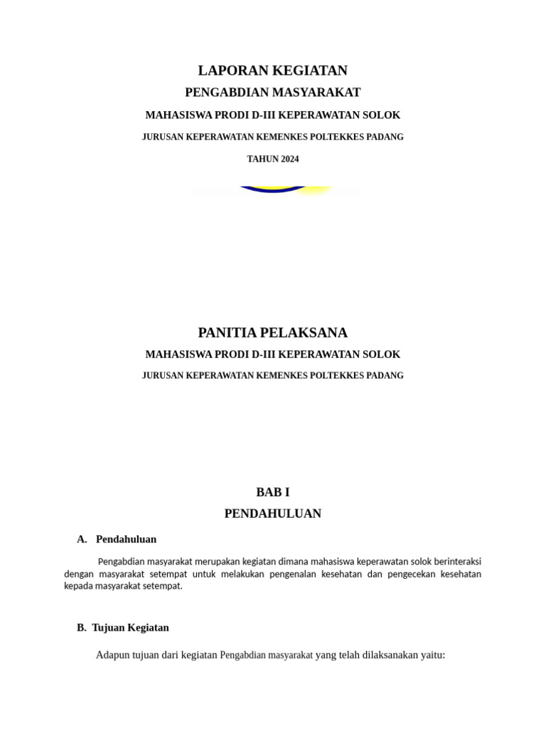 Laporan Kegiatan Pengabdian Masyarakat Pyk | PDF