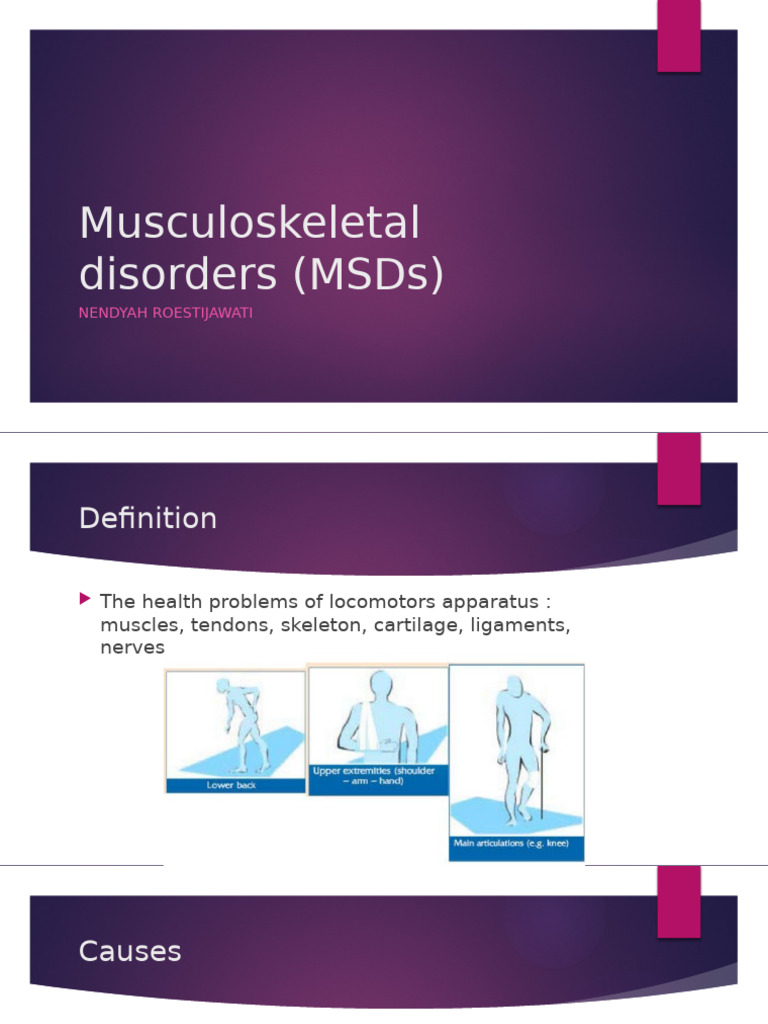 Musculoskeletal Disorders (MSDS) | PDF | Musculoskeletal System ...