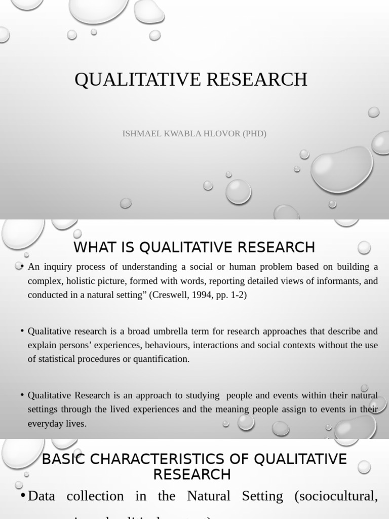 Qualitative Research | PDF | Qualitative Research | Ethnography