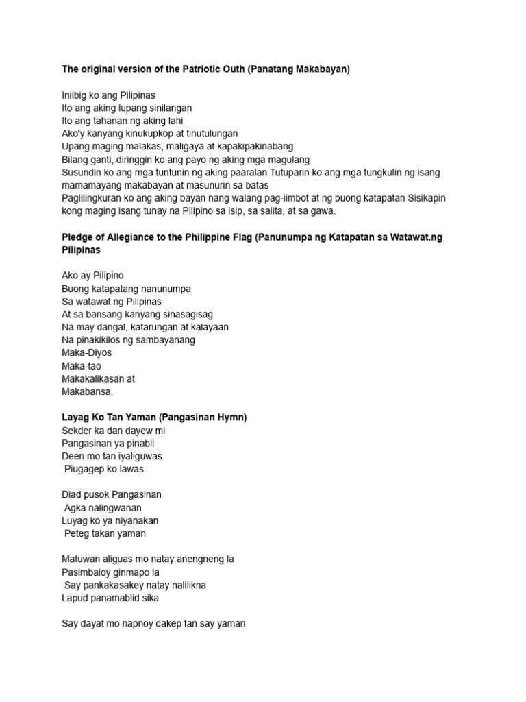 Mga Kakantahin Sa NSTP | PDF