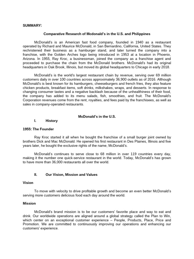 Mcdo | PDF | Mc Donald's | Fast Food