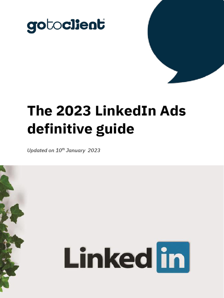 2023 LinkedIn Ads Definitive Guide | PDF | Advertising | Linked In