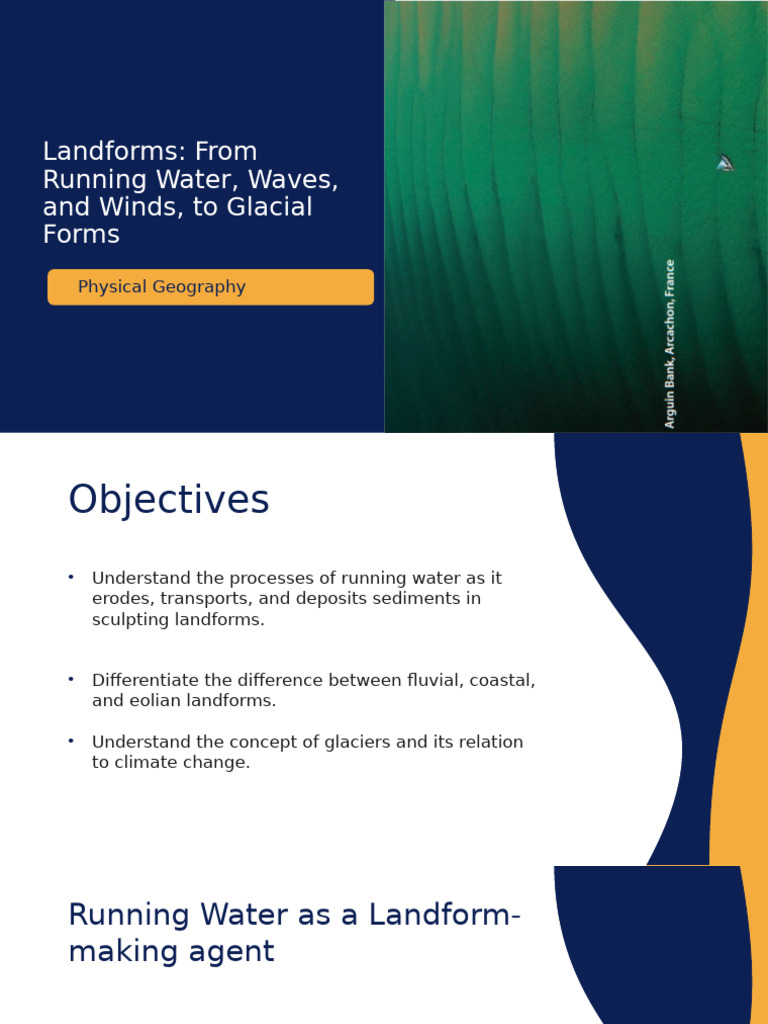Landforms From Running Water - Waves. and Winds. To Glacial Forms | PDF ...
