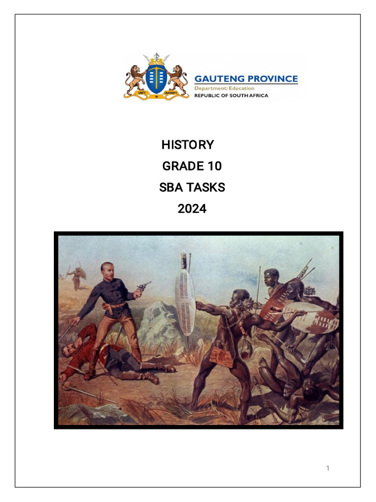 Grade 10 History SBA Tasks 2024 | PDF