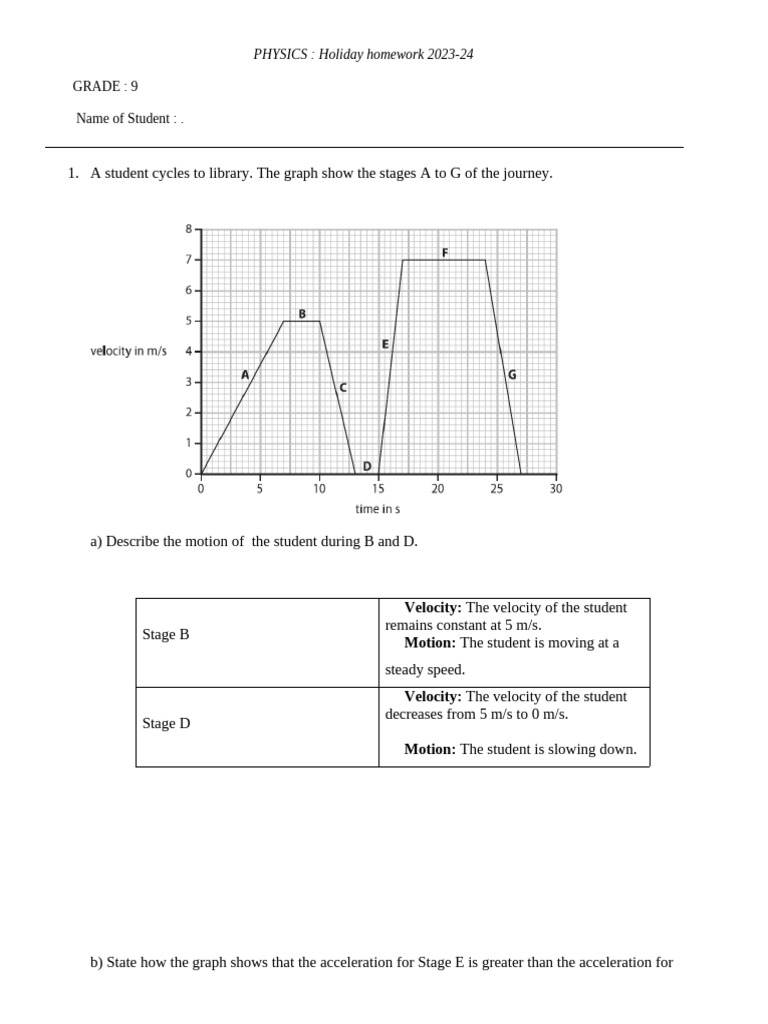 Physics Summer Holiday G9 HW 2023-24 | PDF