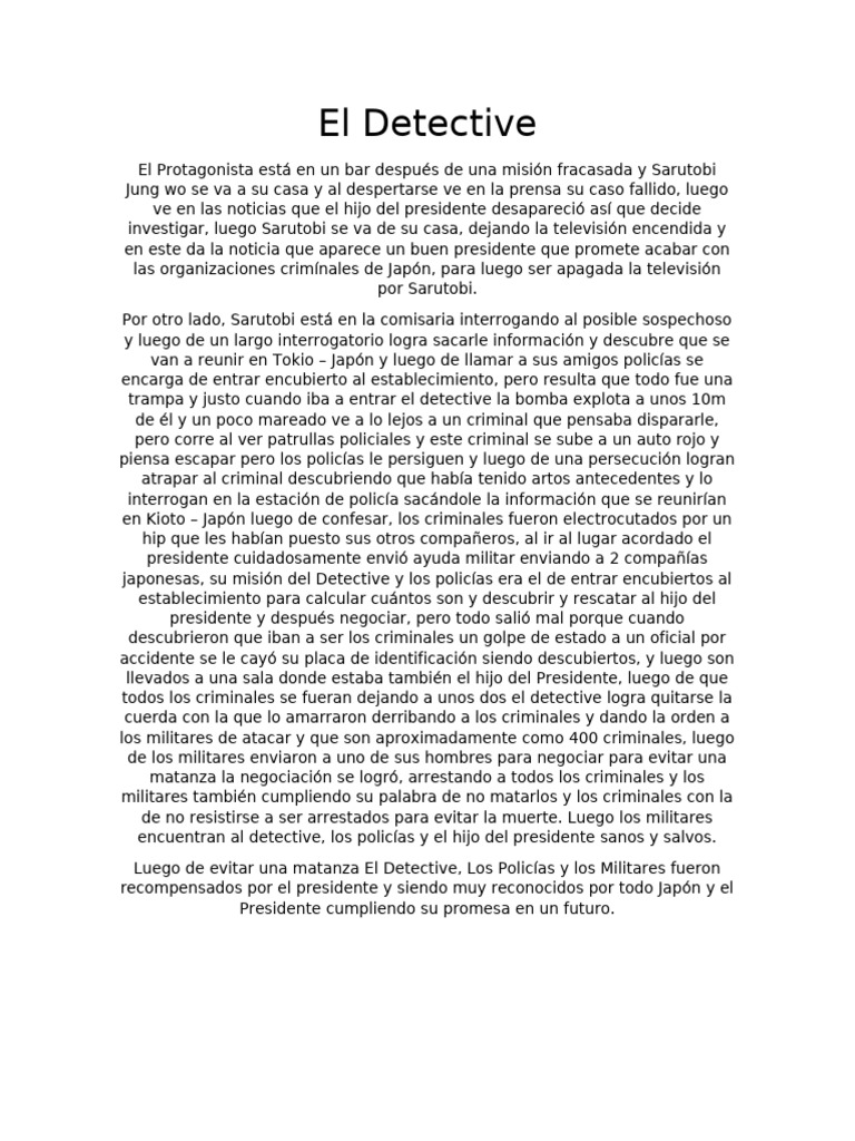 El Detective | PDF | detective