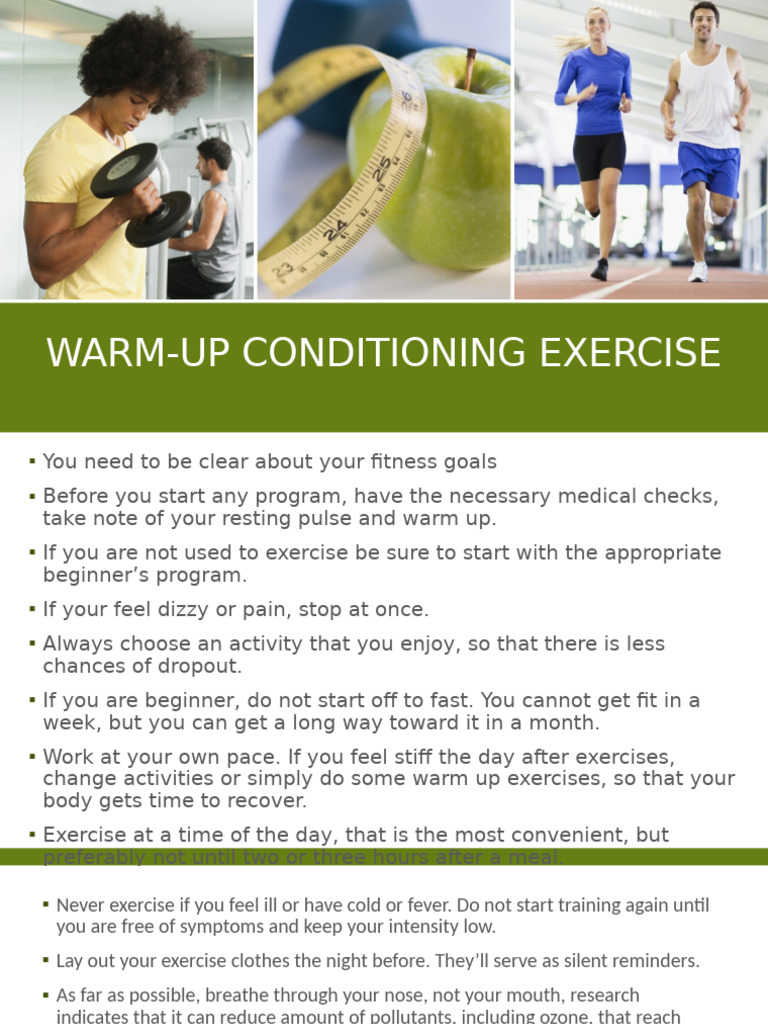 Warm-Up Conditioning Exercise | PDF | Arm | Elbow