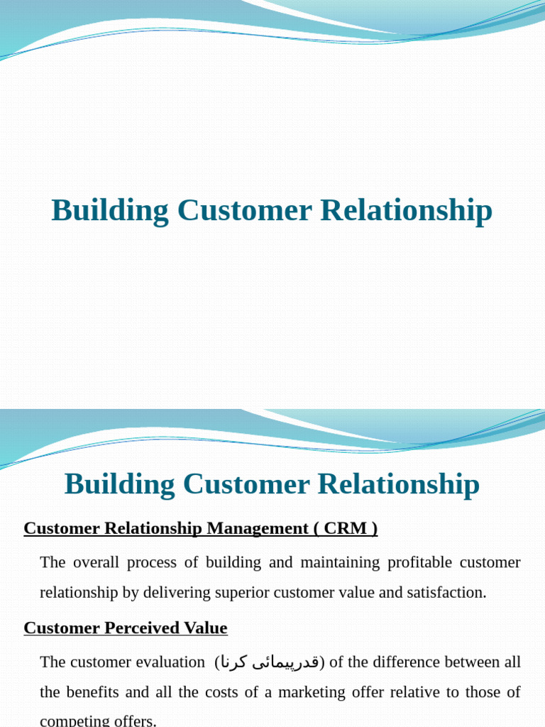 Building Customer Relationship | PDF