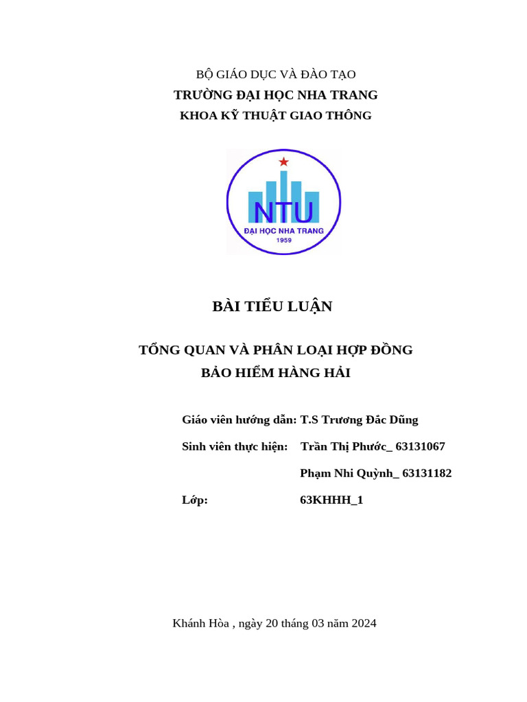 Tieu Luan - BHHH | PDF
