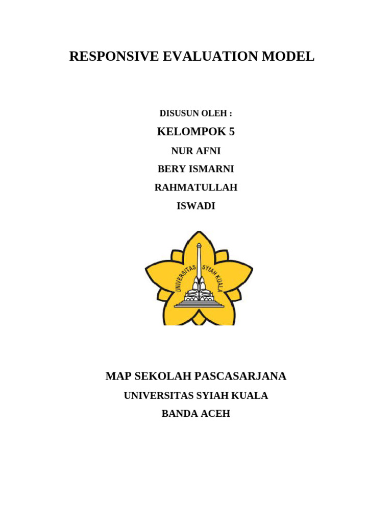 Responsive Evalution Model | PDF