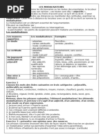 Exercices sur la modalisation en français | PDF | Phrase | Adverbe