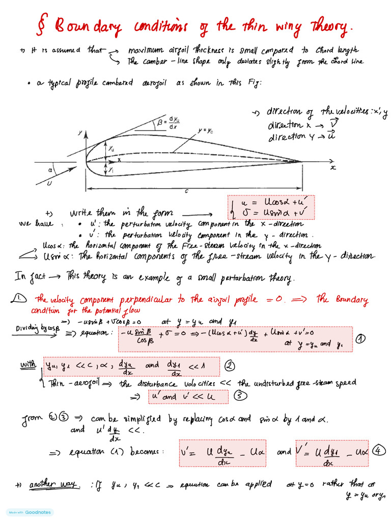 Boundary Conditions of The Thin Wing Theory | PDF | Airfoil | Soft Matter