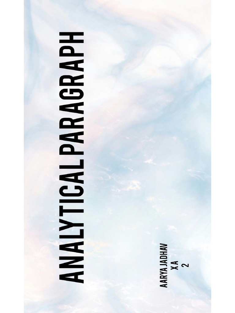 Analytical Paragraph | PDF