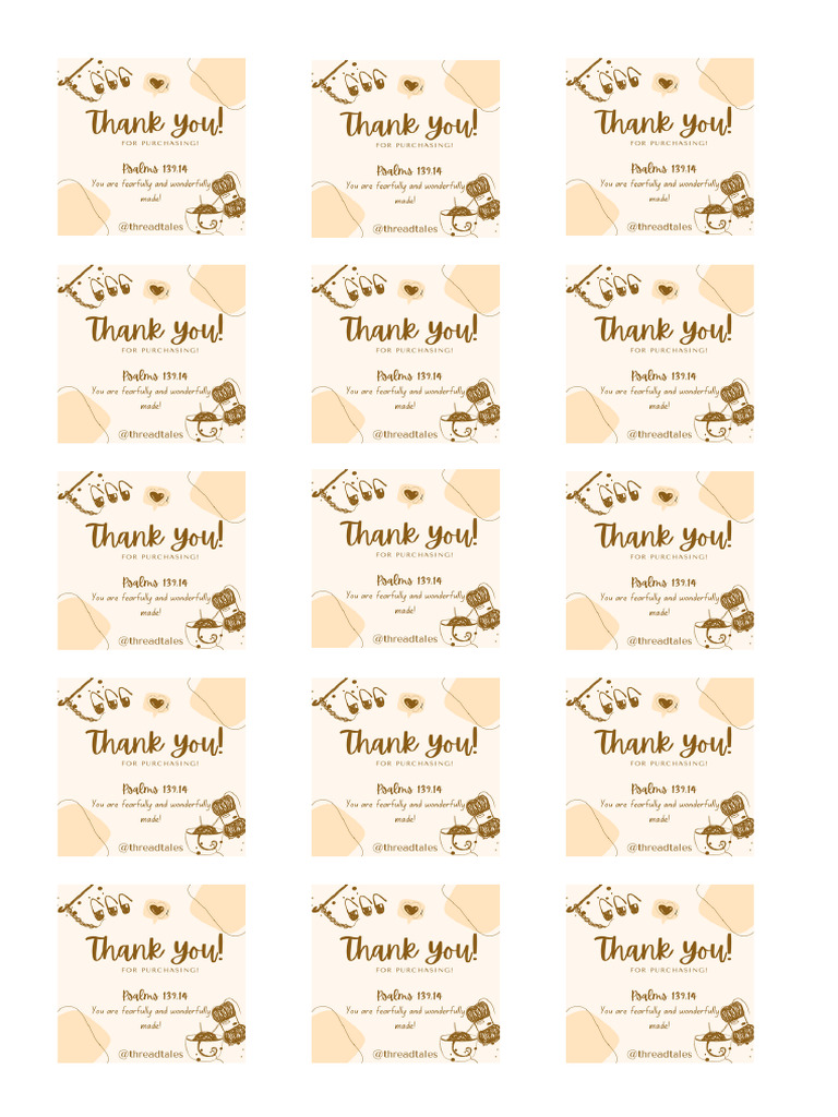 Thread Tales Thank You | PDF